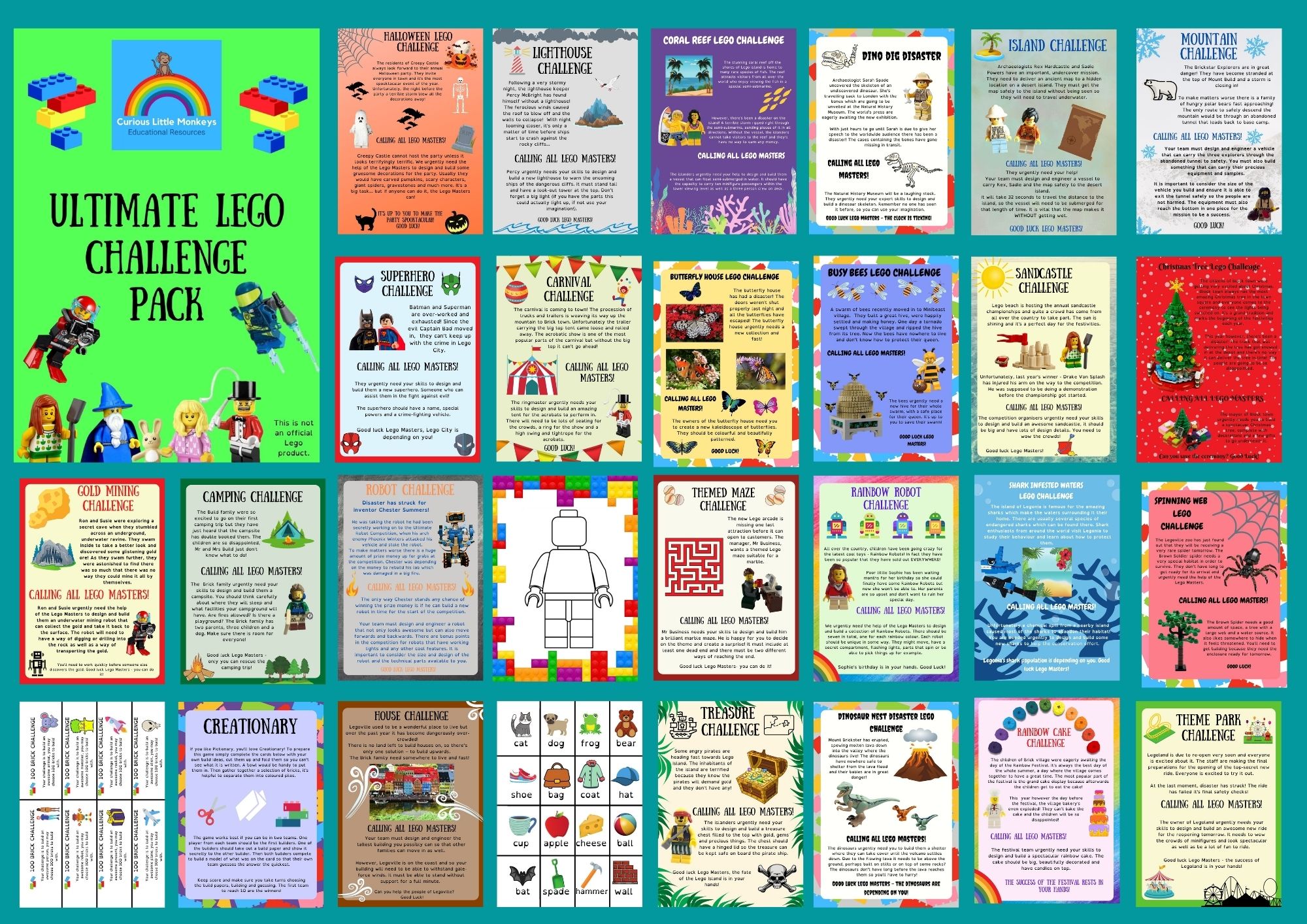 Lego Activity Pack - Curious Little Monkeys Educational Resources